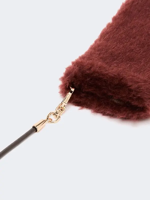 Max Mara Alpaca And Wool Teddy Fabric Mittens