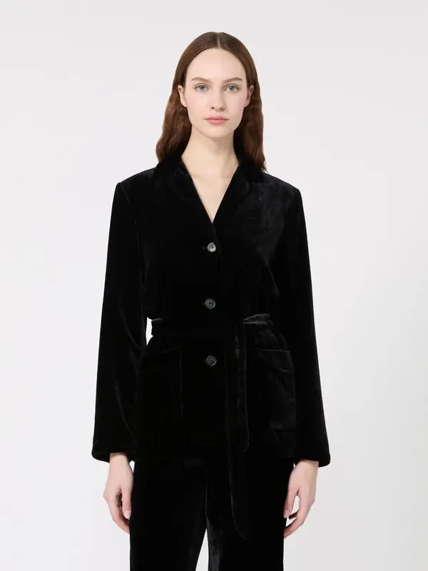 Max Mara Velvet Jacket With Belt