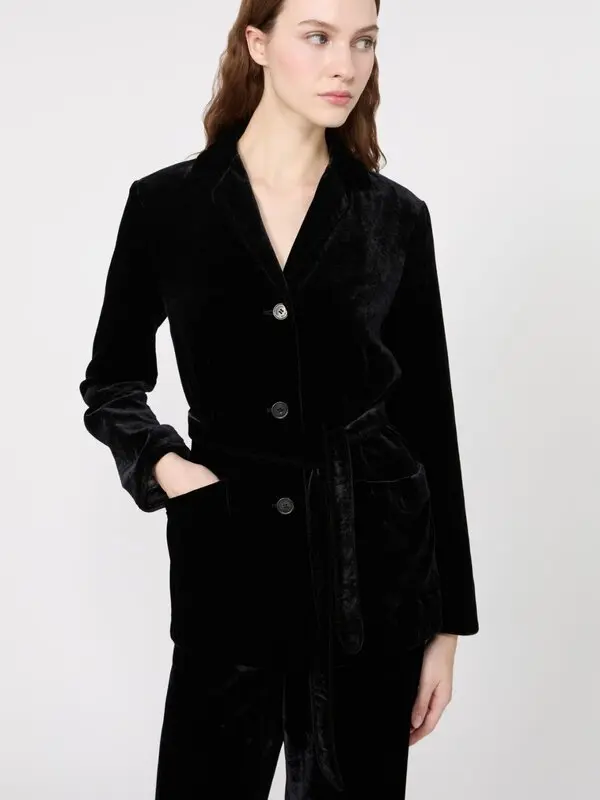 Max Mara Velvet Jacket With Belt