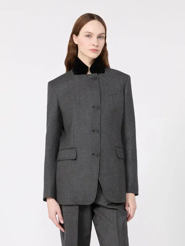Max Mara Single-breasted Wool Tweed Jacket