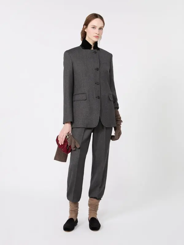 Max Mara Single-breasted Wool Tweed Jacket