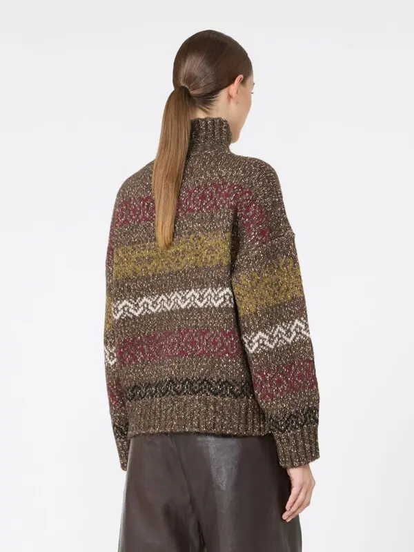 Max Mara Wool-cotton Turtleneck Sweater