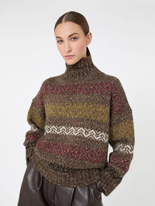 Max Mara Wool-cotton Turtleneck Sweater