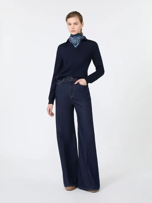 Max Mara Wool And Cashmere Yarn Polo Shirt