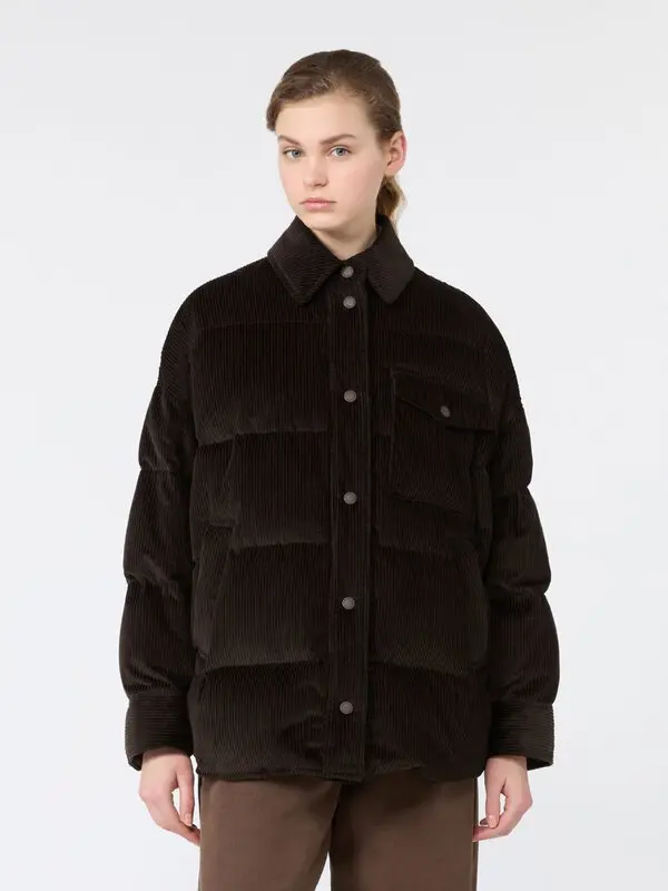 Max Mara Water-repellent Cotton Velvet Down Jacket