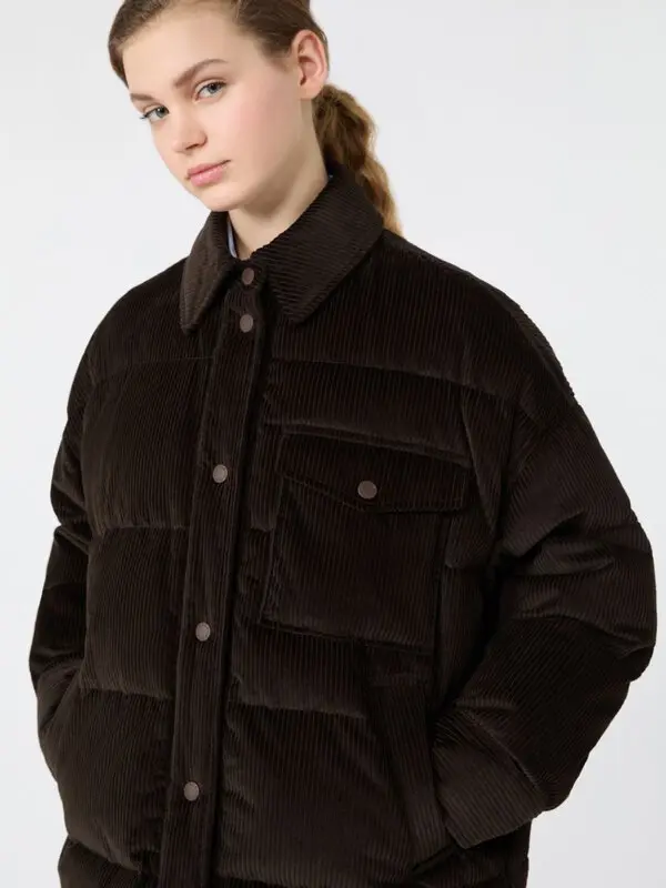 Max Mara Water-repellent Cotton Velvet Down Jacket