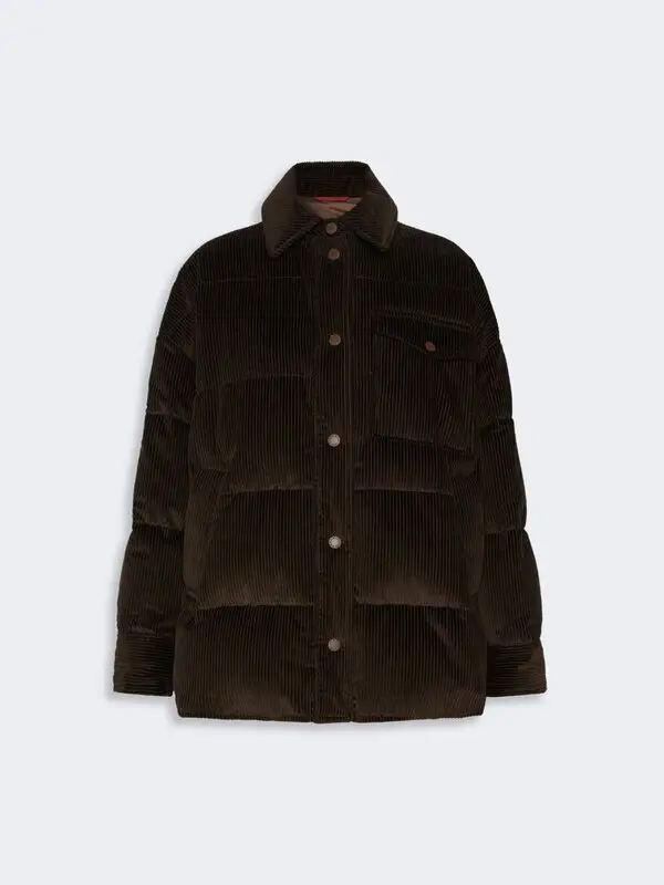 Max Mara Water-repellent Cotton Velvet Down Jacket