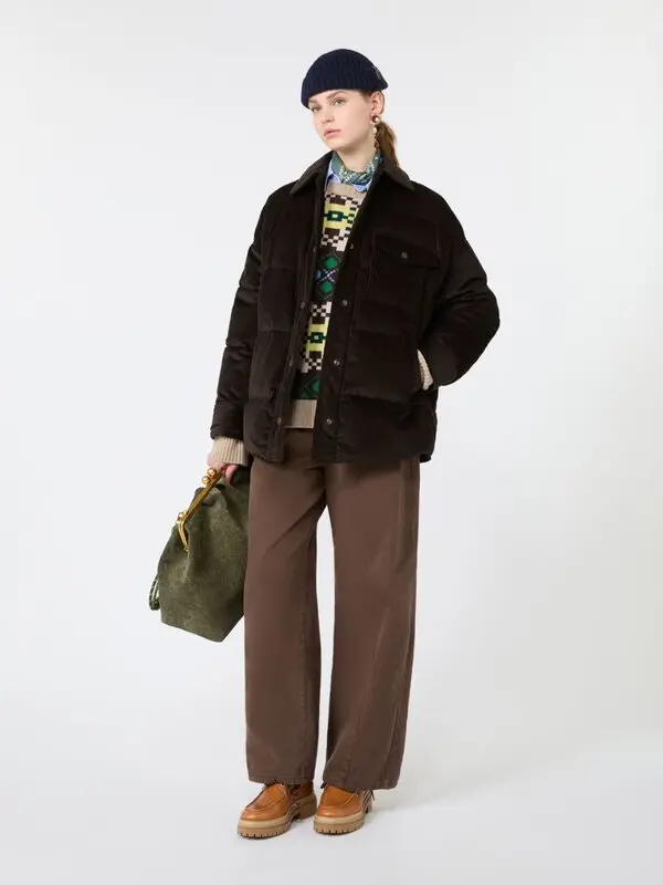 Max Mara Water-repellent Cotton Velvet Down Jacket
