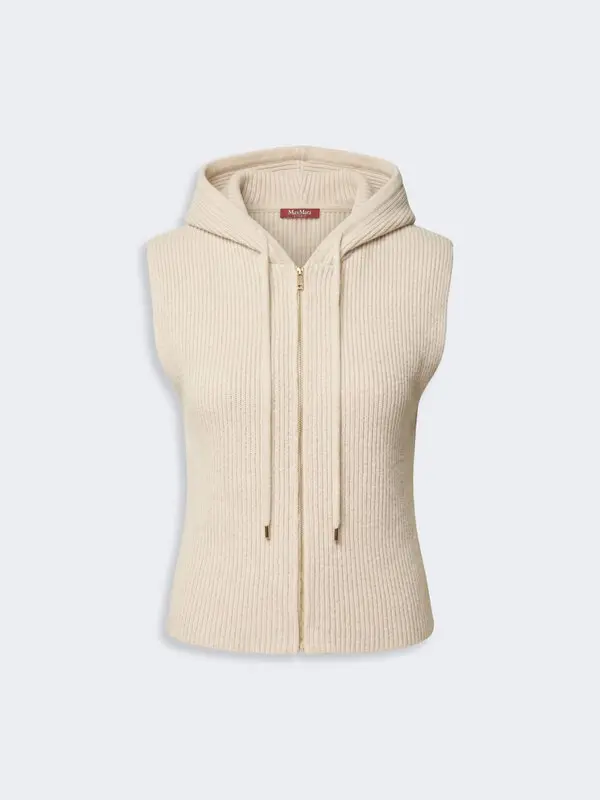 Max Mara Wool And Cashmere Hooded Gilet