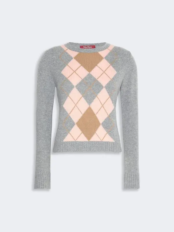 Max Mara Argyle Wool And Cashmere Sweater