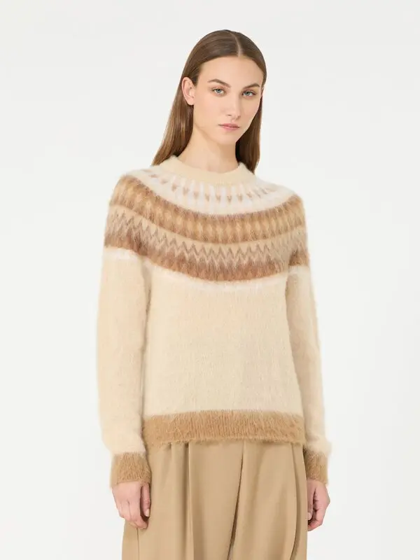 Max Mara Fair Isle Wool And Mohair Sweater