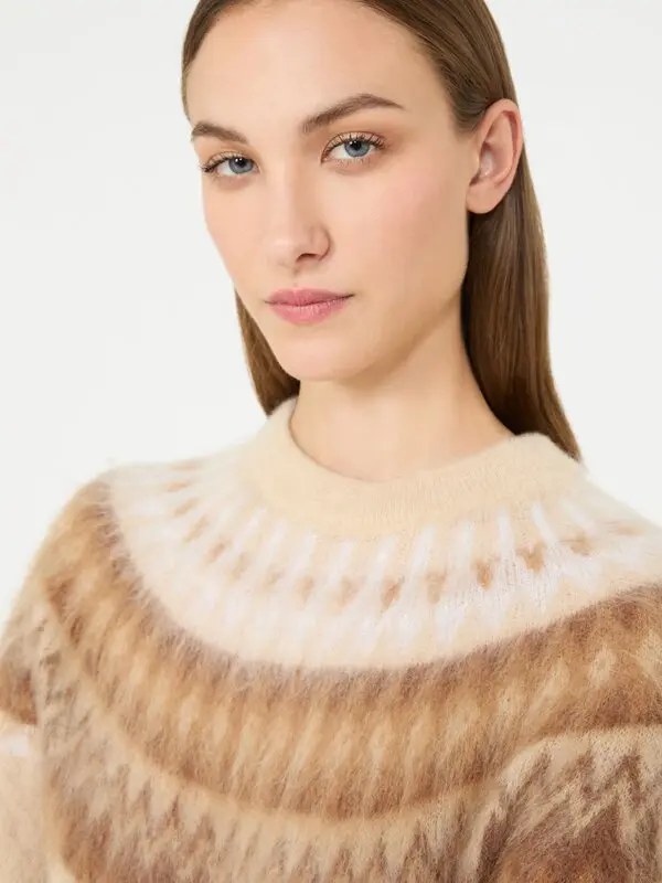 Max Mara Fair Isle Wool And Mohair Sweater
