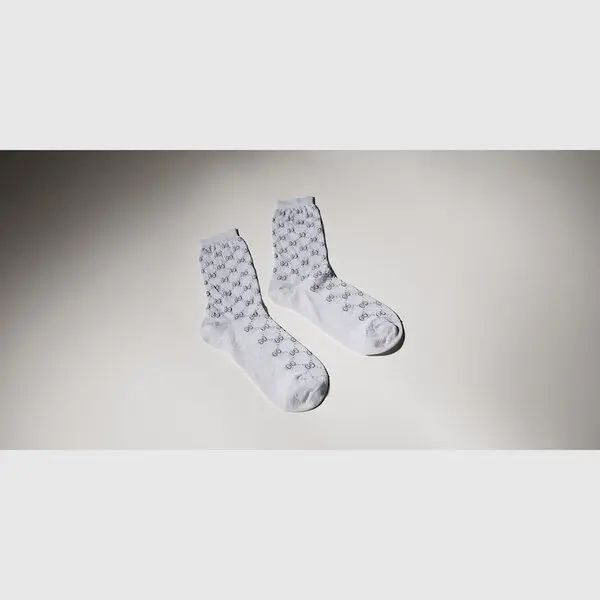 Gucci Gg Viscose Lamé Socks Fabric