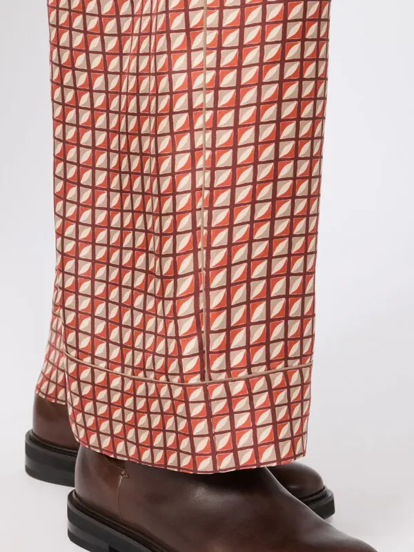 Max Mara Printed Silk Trousers
