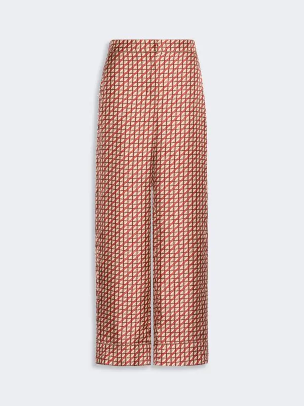 Max Mara Printed Silk Trousers