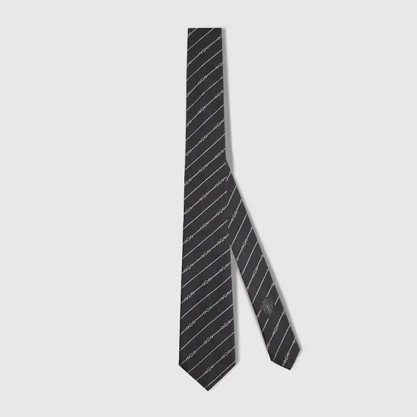 Gucci Interlocking G Belt Silk Tie