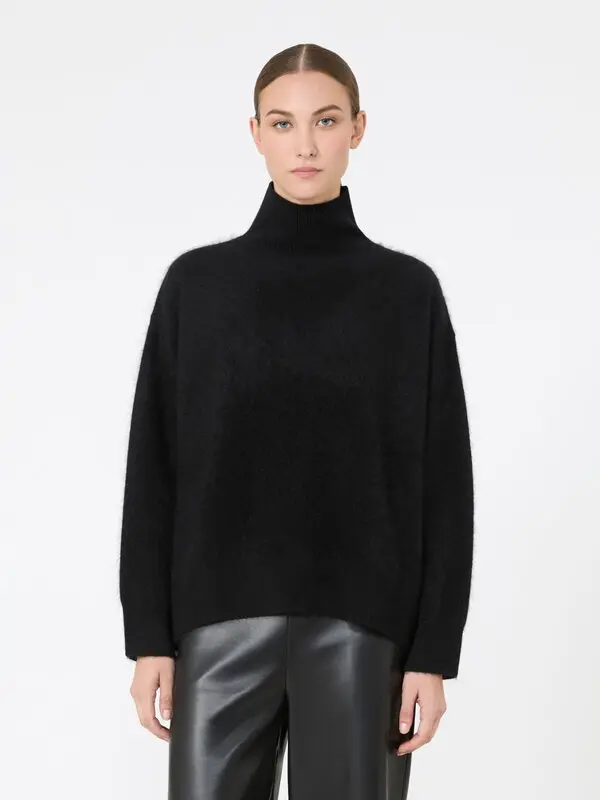 Max Mara Brushed Wool Polo-neck Sweater