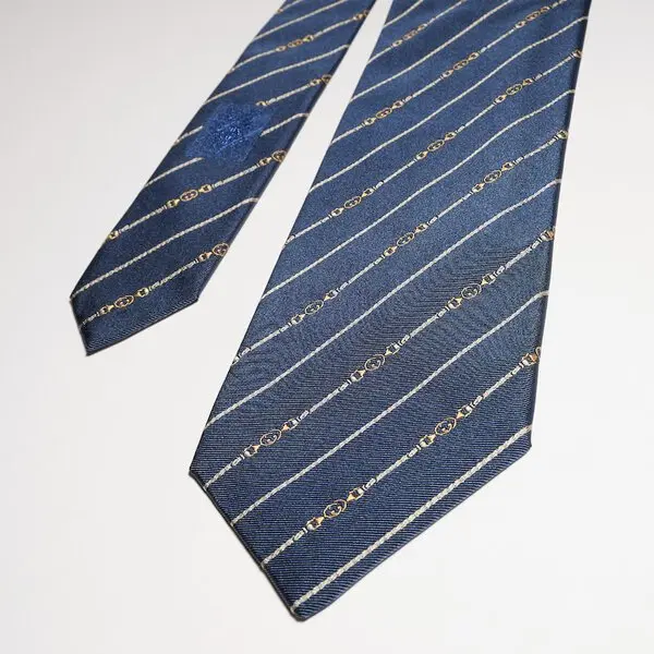 Gucci Interlocking G Belt Silk Tie