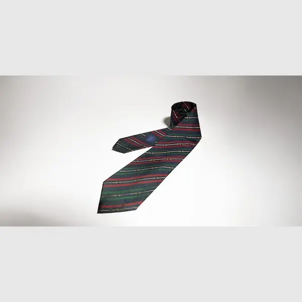 Gucci Horsebit Interlocking G Silk Tie