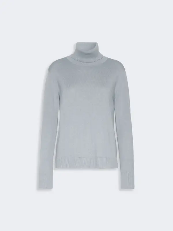 Max Mara Wool Polo-neck Sweater With Branded Patch Detail