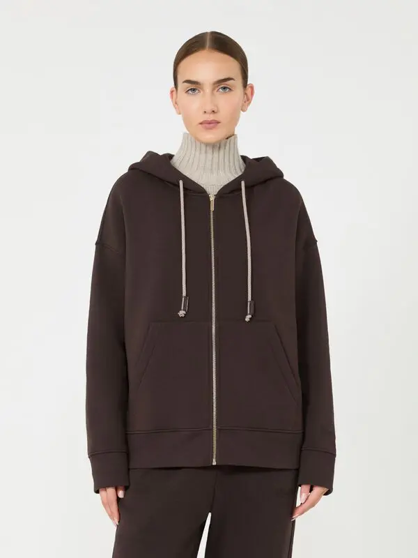 Max Mara Brushed Jersey Zip-up Sweatshirt
