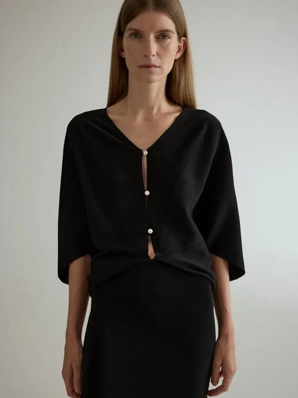 HOUSE OF DAGMAR Draped Pearl Dress