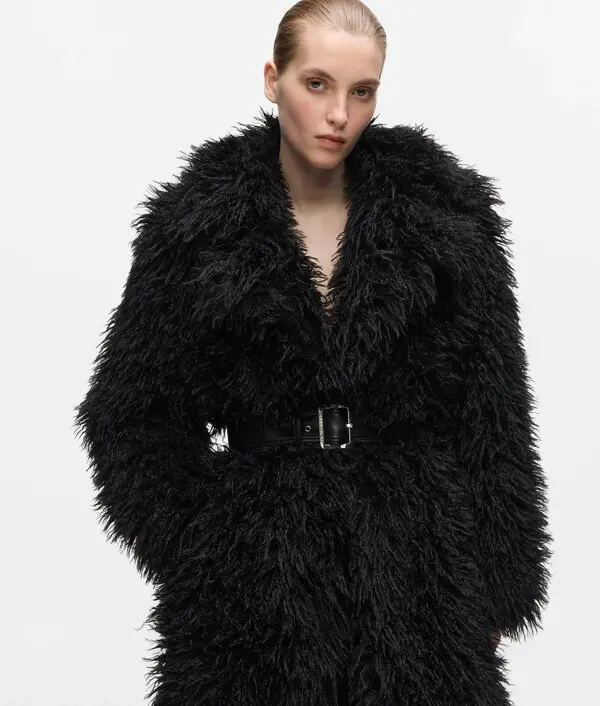 Karl Lagerfeld Long Faux-fur Coat
