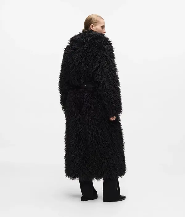 Karl Lagerfeld Long Faux-fur Coat