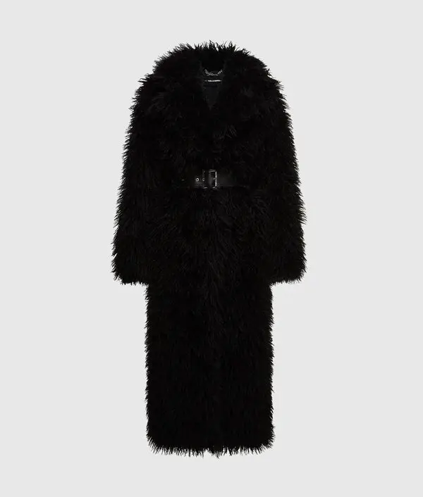 Karl Lagerfeld Long Faux-fur Coat