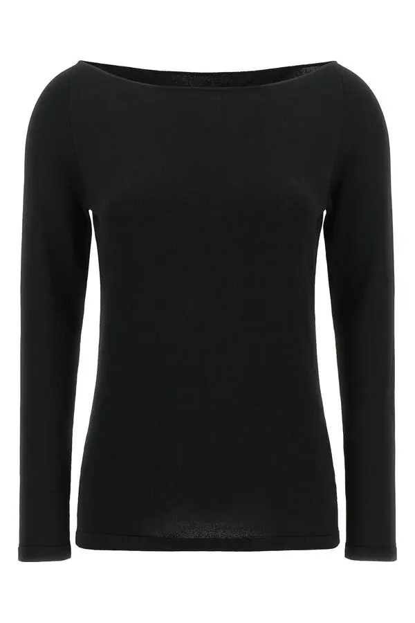 Elie Saab Off-the-shoulder Virgin Wool Top - Black
