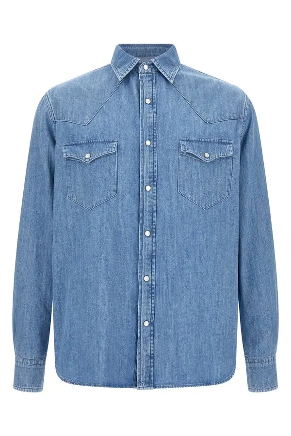 LARMERI STUDIO The 'texana' Denim Shirt In Medium