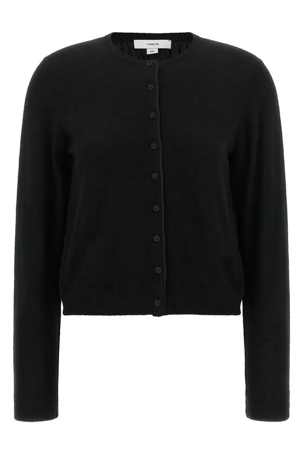 Vince Gathered Silk Panel Cardigan