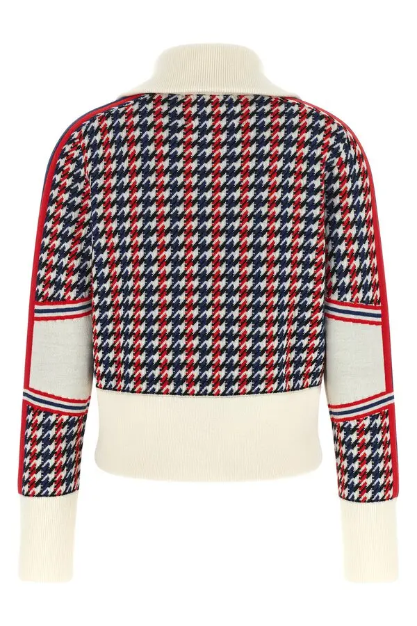 Perfect Moment Merino Wool Houndstooth Cardigan