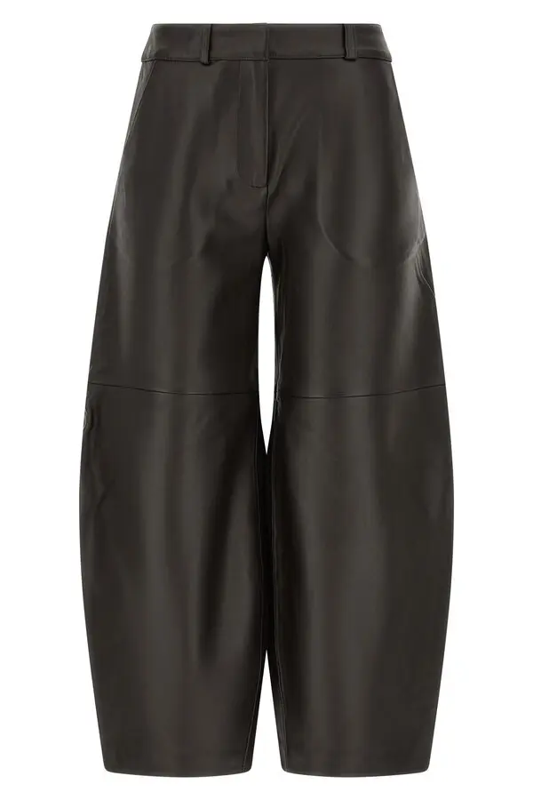 Co Barrel-leg Leather Trousers