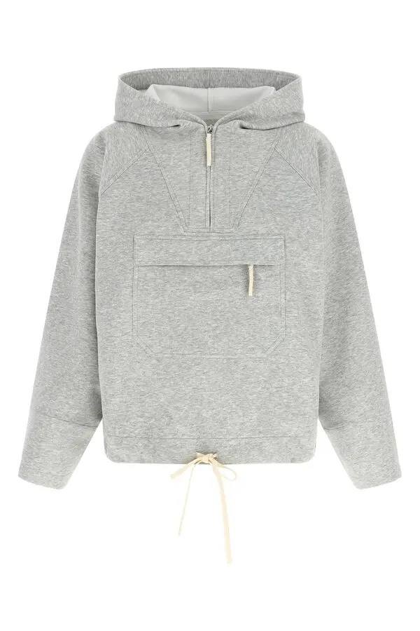 Co Refined Grey Mélange Scuba Jersey Hoodie