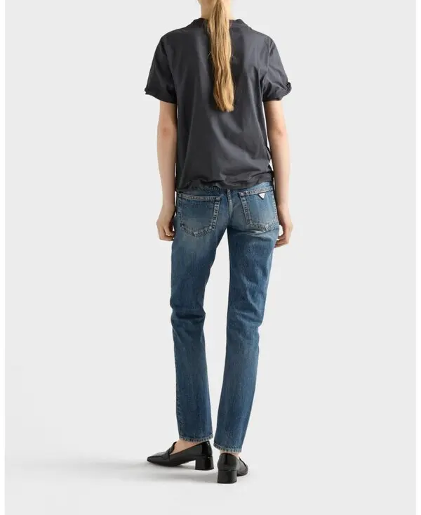 Prada Shapeable Garment-dyed Jersey T-shirt