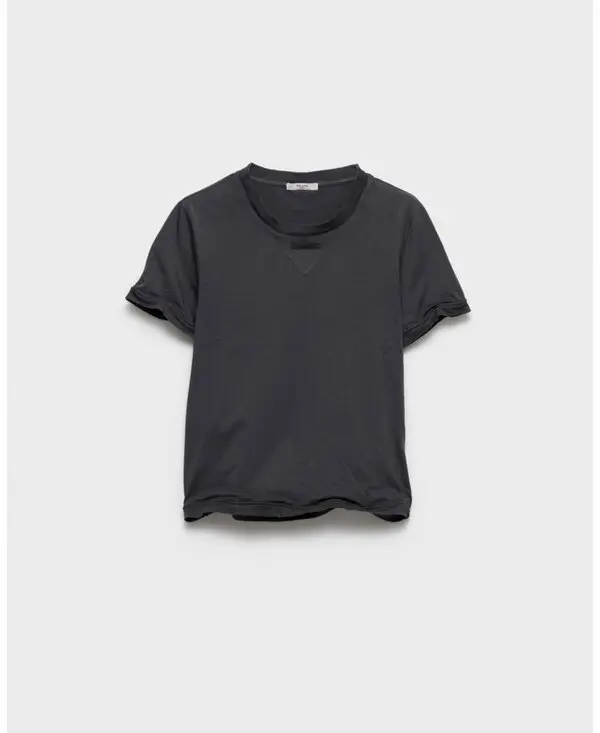 Prada Shapeable Garment-dyed Jersey T-shirt