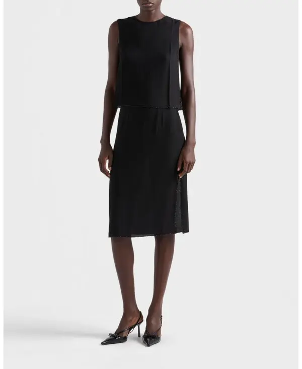 Prada Triple Silk Chiffon Skirt