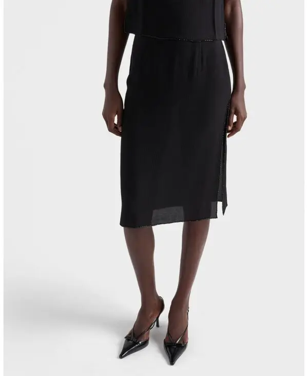 Prada Triple Silk Chiffon Skirt
