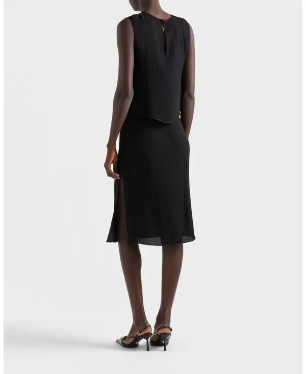 Prada Triple Silk Chiffon Skirt