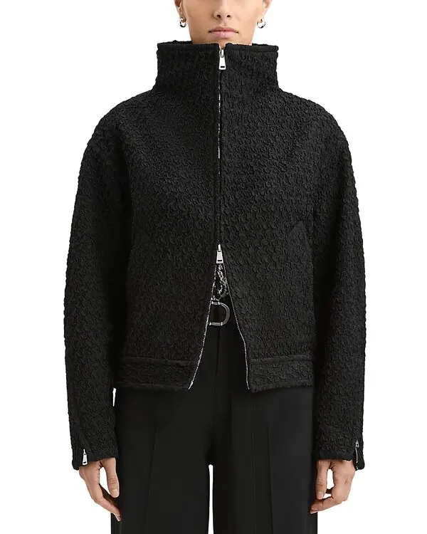 Derek Lam 10 Crosby Naomi Bubble Texture Funnel Neck Jacket