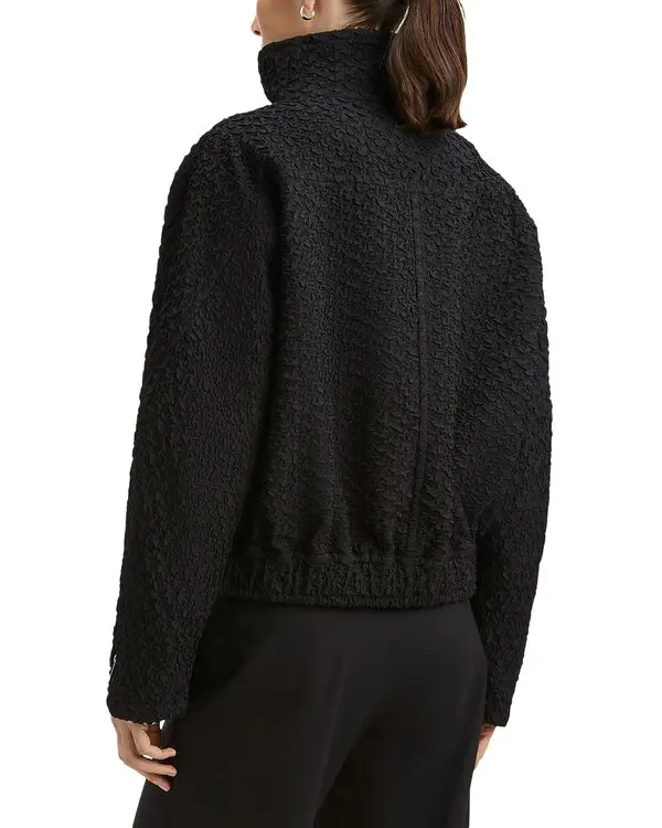 Derek Lam 10 Crosby Naomi Bubble Texture Funnel Neck Jacket