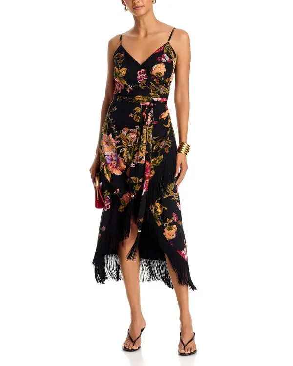 Aqua Burnout Fringe Asymmetric Dress Exclusive