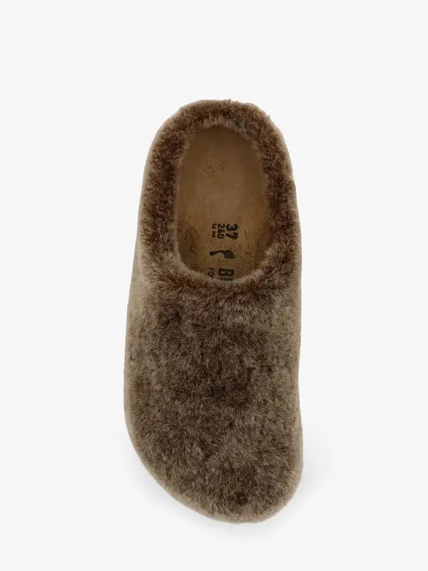 BIRKENSTOCK Amsterdam Wrapped Shearling Faux Fur Mules