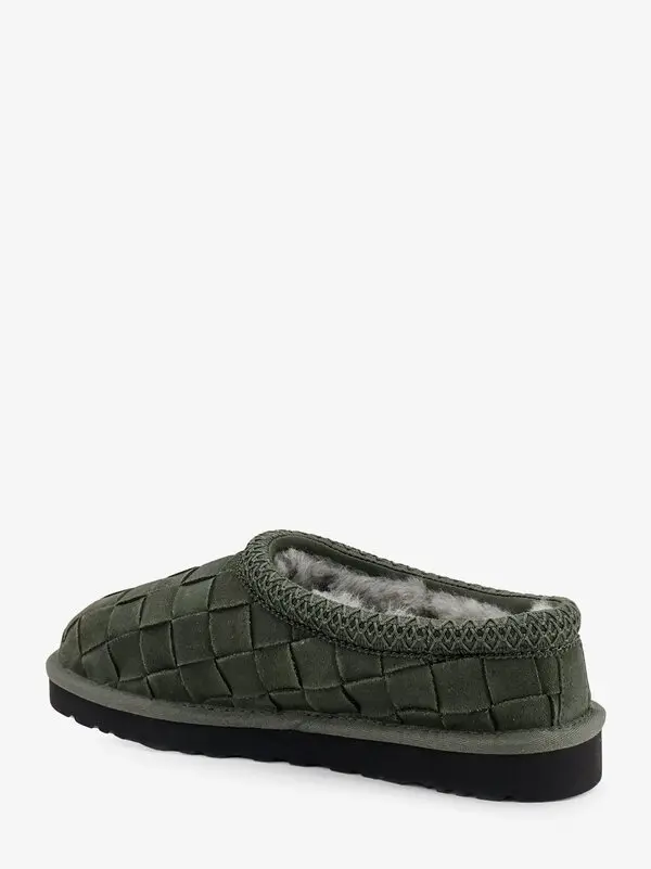 UGG Tasman Woven Suede Sandals With A Basket Weave Pattern - Green