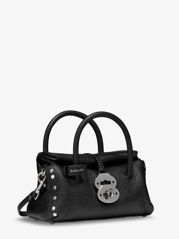 ZANELLATO Dotta Hammered Leather Crossbody Bag