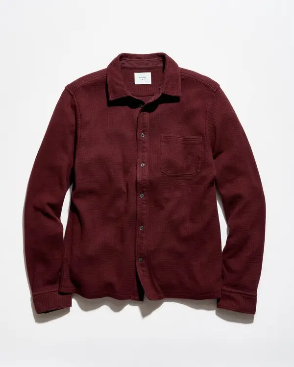 Billy Reid Ladder Knit Shirt - Plum