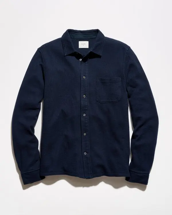 Billy Reid Ladder Knit Tuscumbia Shirt - Blue
