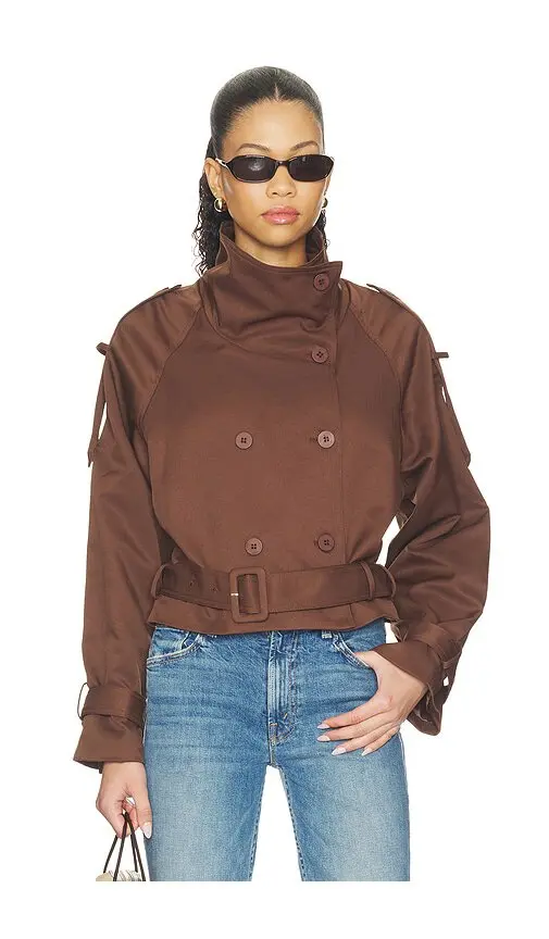 Lioness Cropped Trench Coat