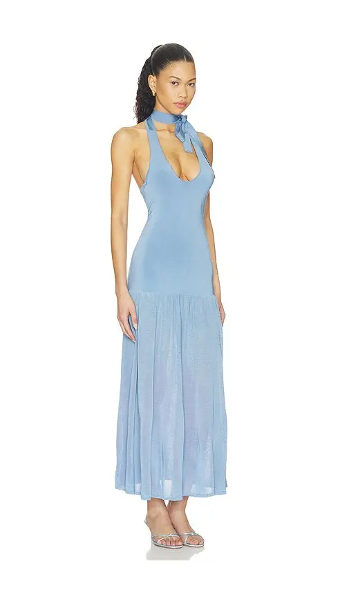 Zimmermann Fairlight Tie Halter Dress In Baby